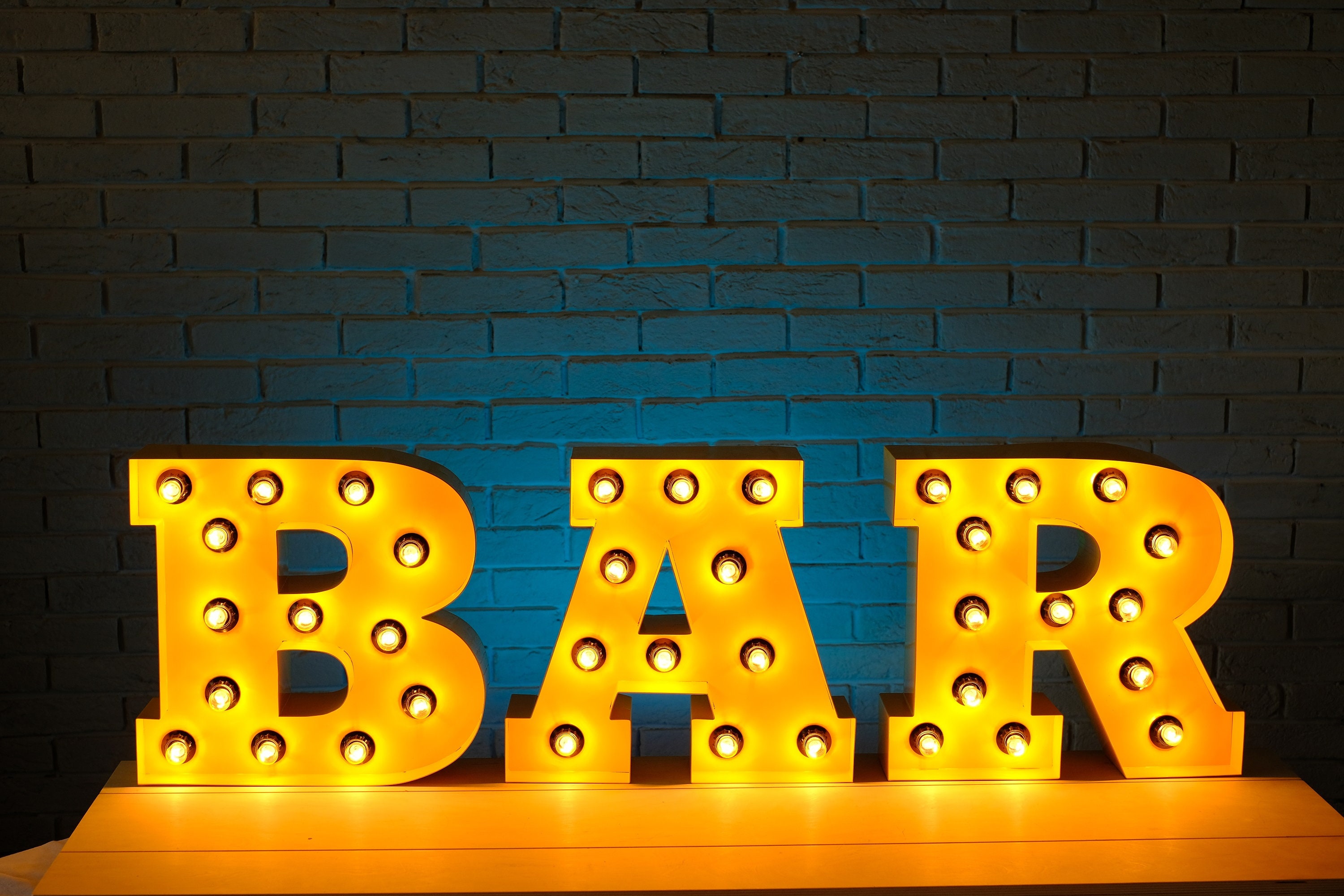 Large Letters. Marquee Letters. BAR Sign. Restaurant Wall - Etsy