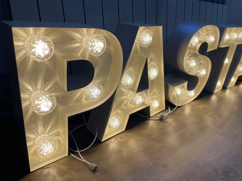 Letters With LED Bulbs Lights, Outdoor & Indoor Custom Marque Letters ...