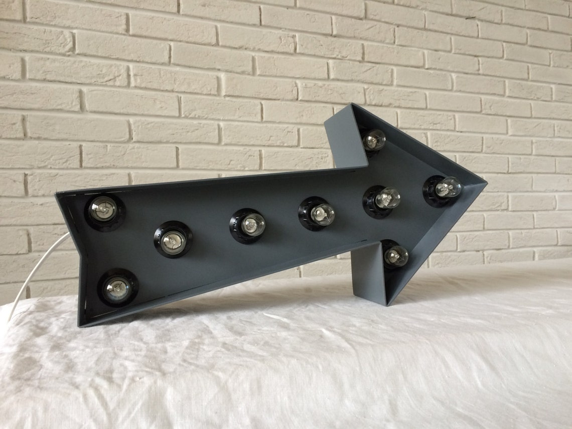 Metal Arrow Light up Wall Decor Industrial Home Decor Sign - Etsy