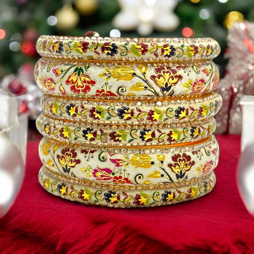 Buy Handmade Indian Lac Bangles Traditional Wedding Bridal Jewelry ...