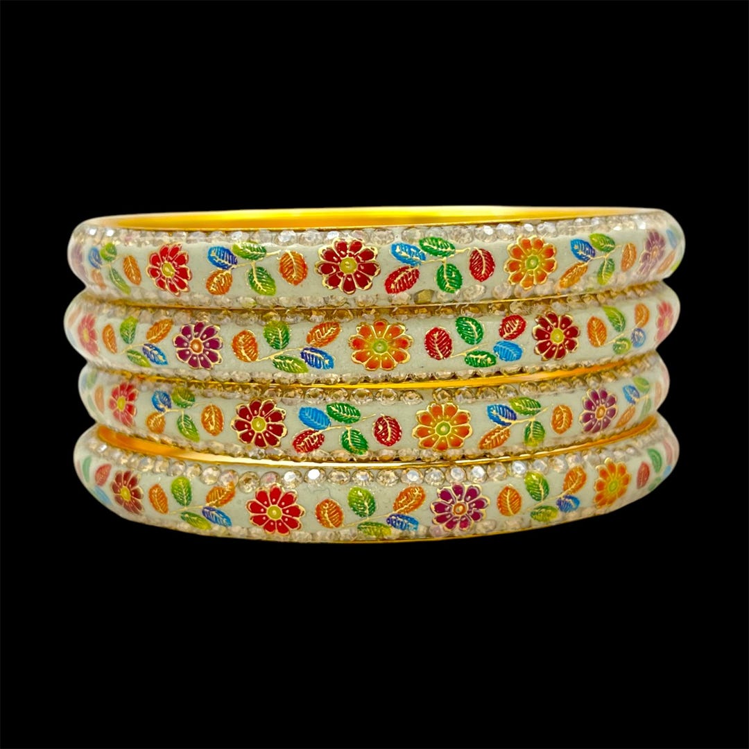 Indian Artisan Bangles, Meenakari Art Bangles, Traditional Indian ...
