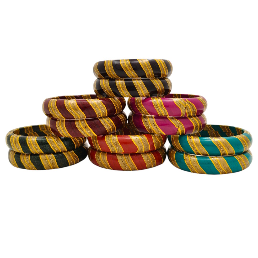 Jaipuri Bangles Rajasthani Lac Bangles: Laheriya Enamel Bangle Set ...
