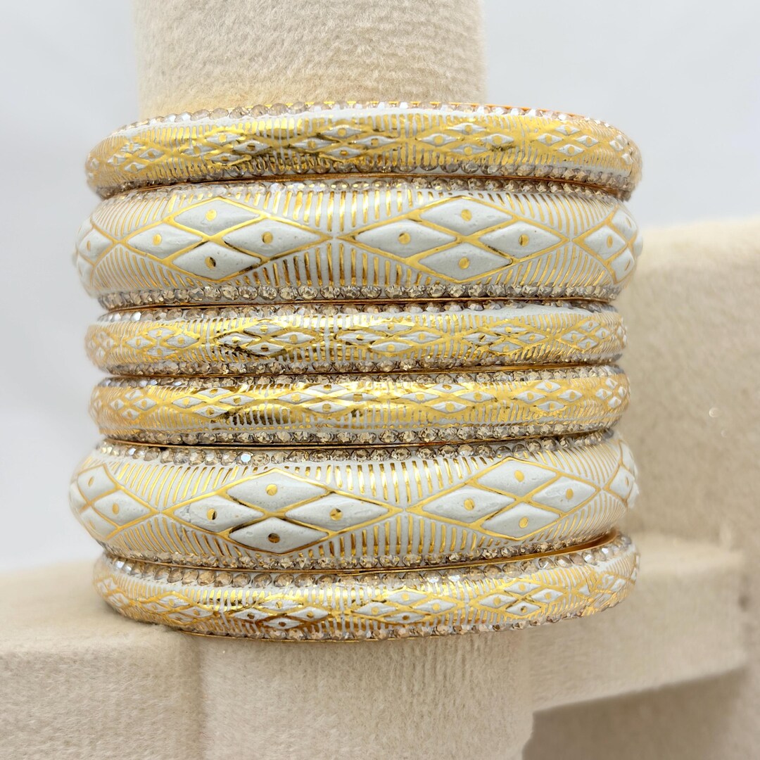Jaipuri Bangles Indian Bangles Rajasthani Print Bangles Lakh Meenakari ...
