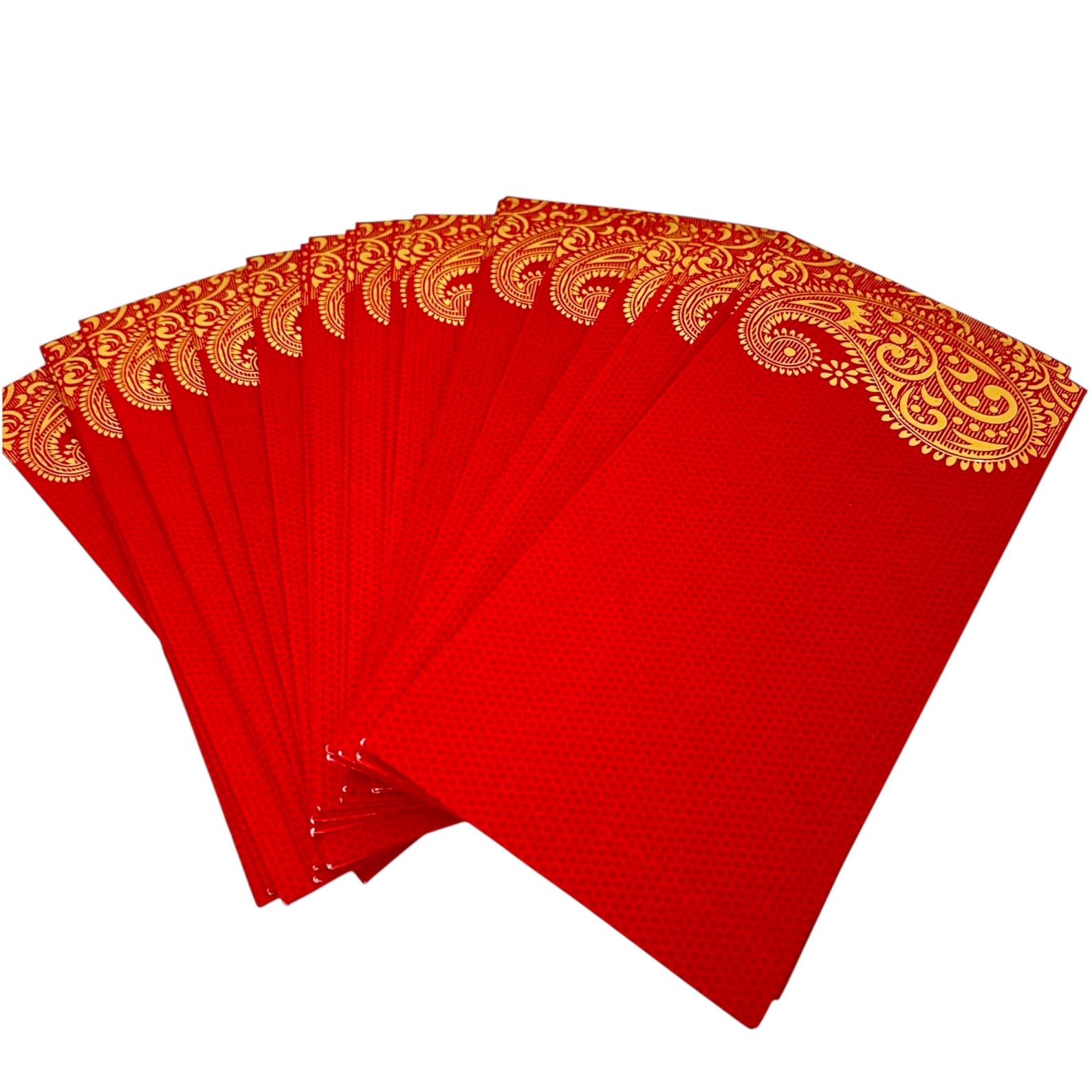 Red Shagun Envelopes: Golden Indian Wedding Cash Envelopes (set of 12 ...