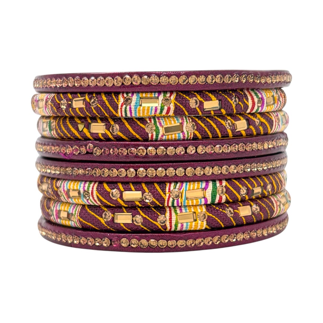 Jaipuri Bangles Maroon Lac Meenakari Bangles: Rajasthani Indian Wedding ...