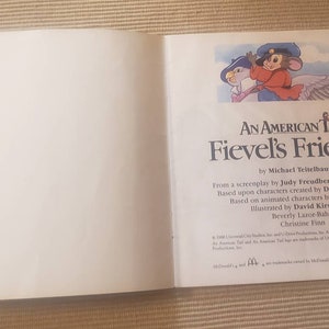 An American Tails Fievel's Friends/vintage 1986 Mcdonald's Paperback ...