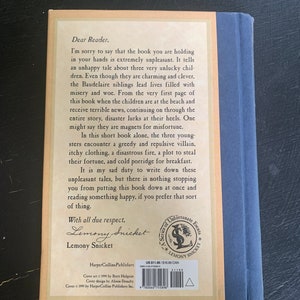 The Bad Beginning by Lemony Snicket/ A Series of Unfortunate Events ...