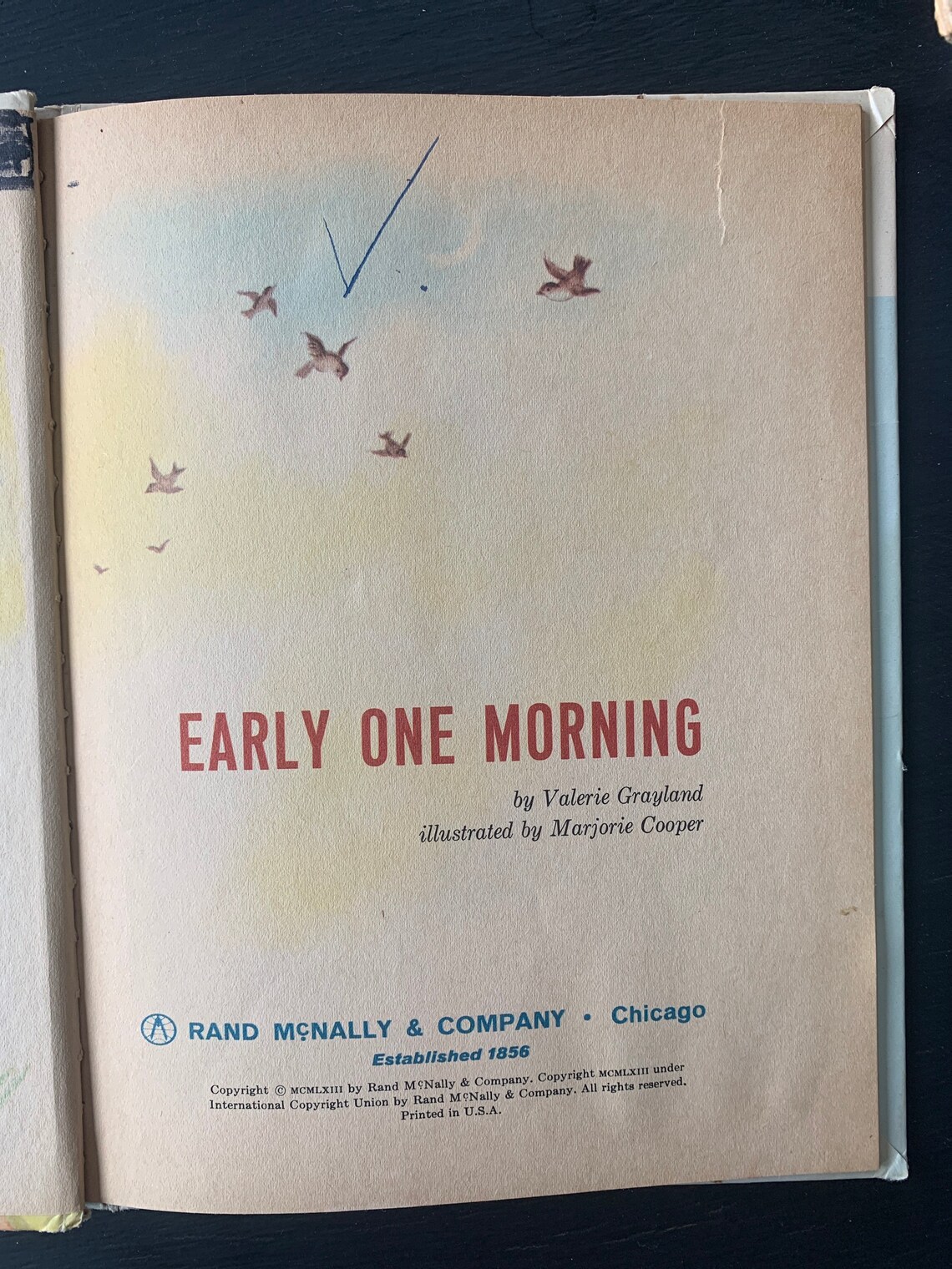 Early One Morning/ Vintage 1968 Rand Mcnally Elf Book/ - Etsy