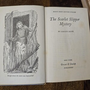 The Scarlet Slippery Mystery Nancy Drew Mystery Book #32 by Carolyn ...