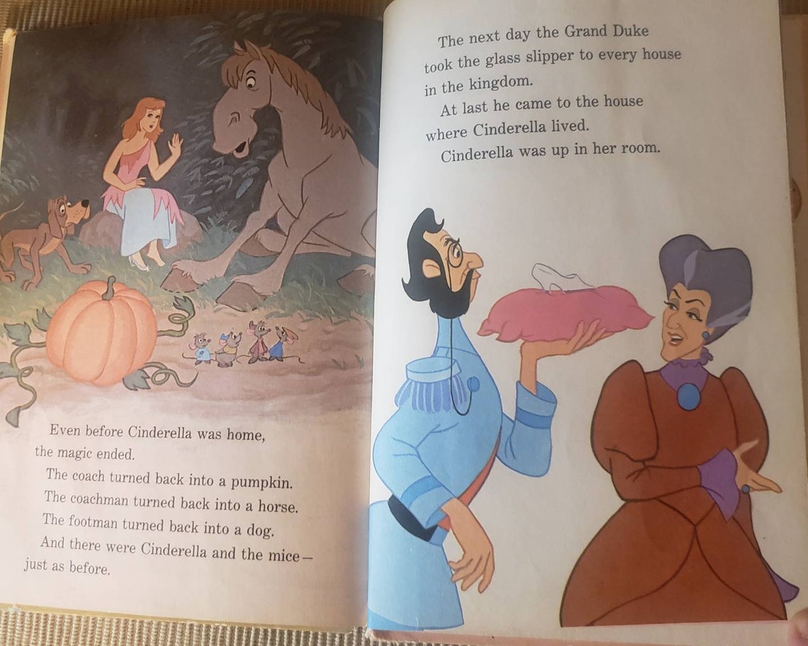 Cinderella Disneys Wonderful World of Reading/ Nostalgic - Etsy