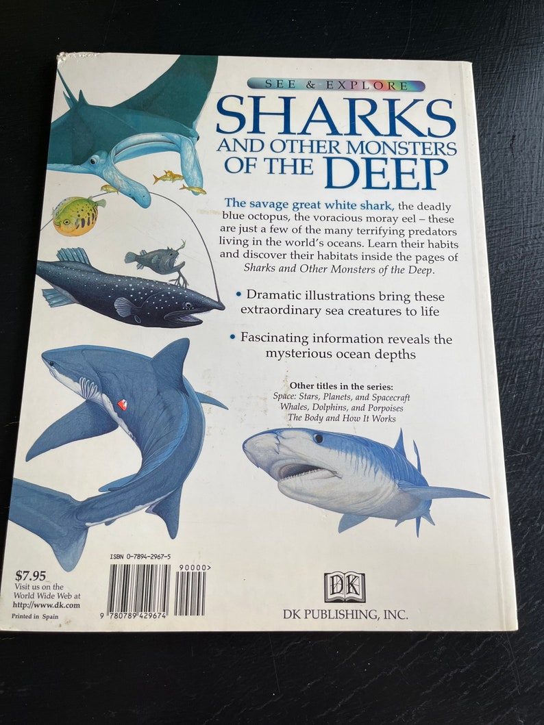 Sharks and Other Monsters of the Deep by Philip Steele/ DK - Etsy