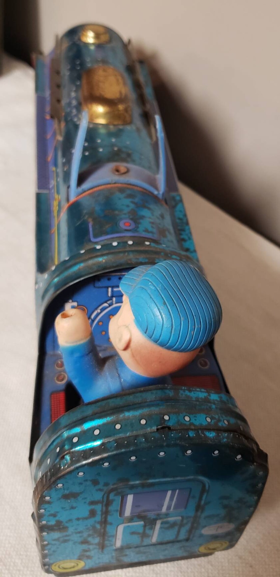 Toy Train Blue Mountain Express/vintage Tin Toy Made in - Etsy