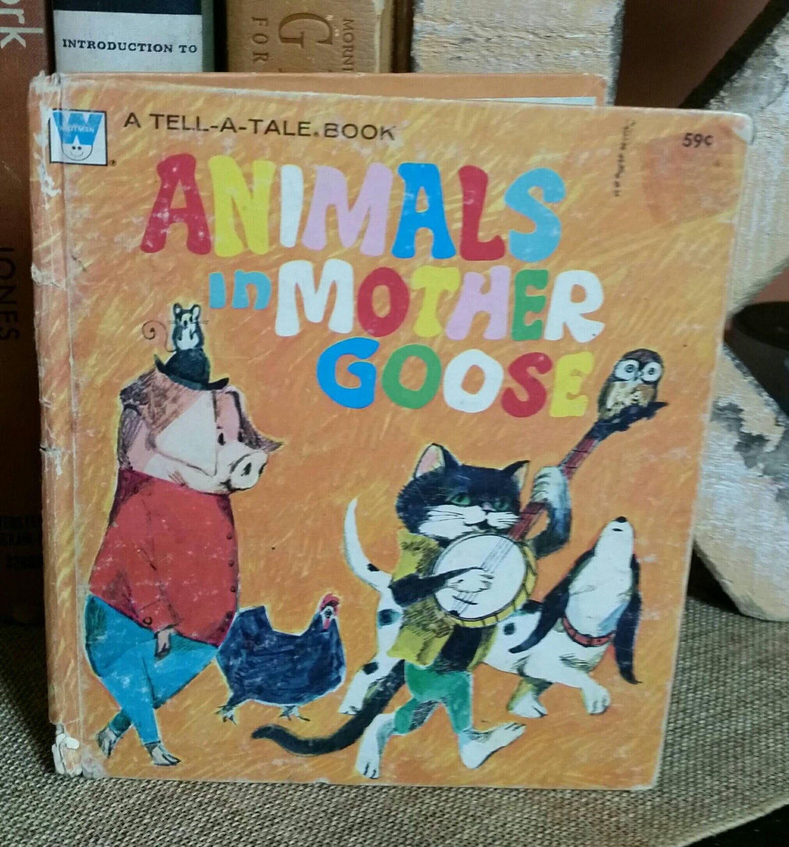Animals in Mother Goose/vintage 1970 Whitman Tell a Tale/crafting ...