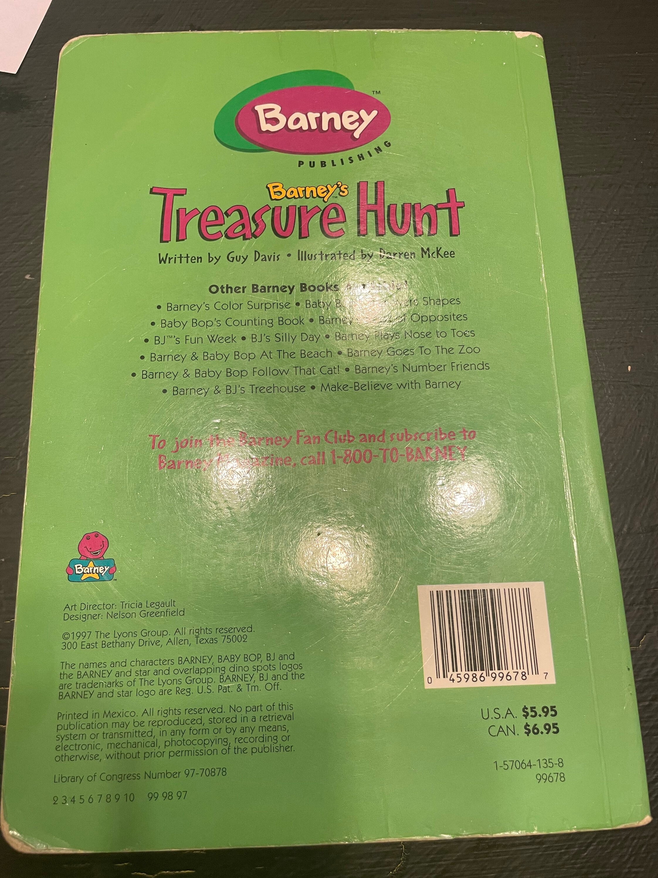 Barney's Treasure Hunt Search and Spot/Regalo - Etsy España