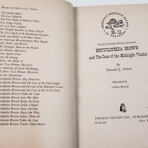 Encyclopedia Brown #13: the Case of the Midnight Visitor by Donald J ...