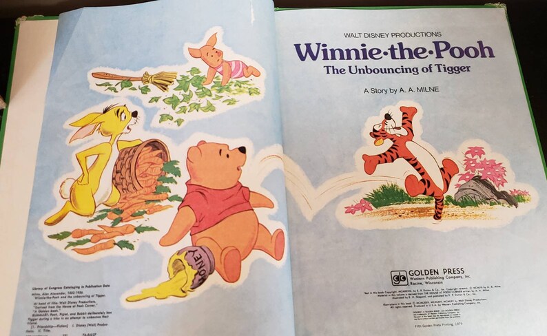 Winnie the Pooh the Unbouncing of Tigger/large Golden Book | Etsy