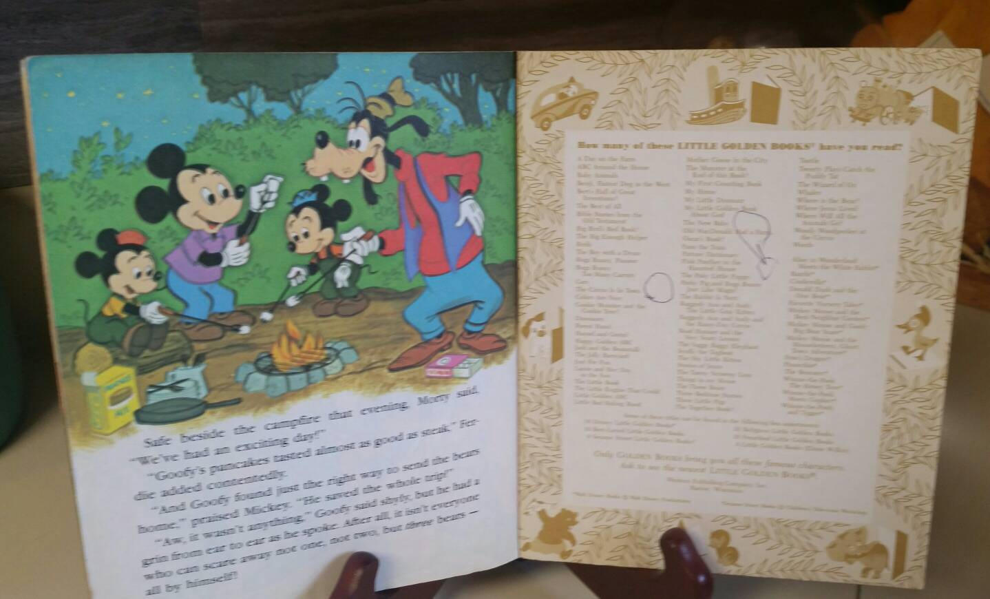 Mickey Mouse and Goofy:The Big Bear Scare/Vintage 1979 Little | Etsy