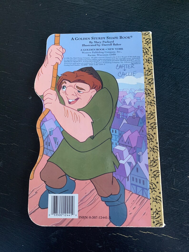 Disneys the Hunchback of Notre Dame/ Golden Sturdy Shape - Etsy