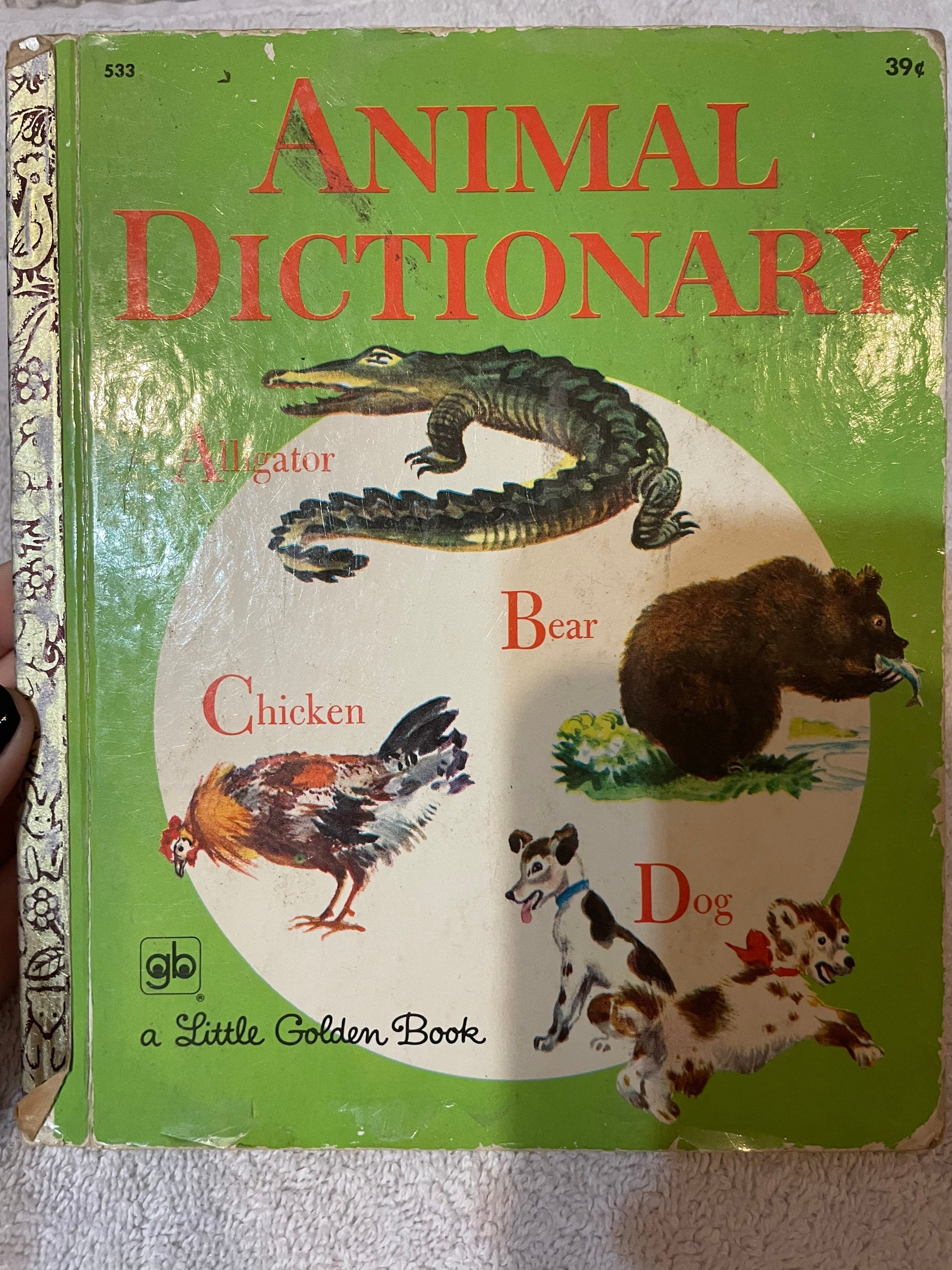 Animal Dictionary by Jane Werner Watson Little Golden Book/ - Etsy