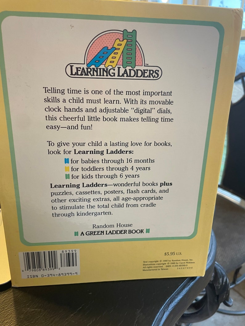 Tick-tock Lets Read the Clock Learning Ladders Board Book/ | Etsy