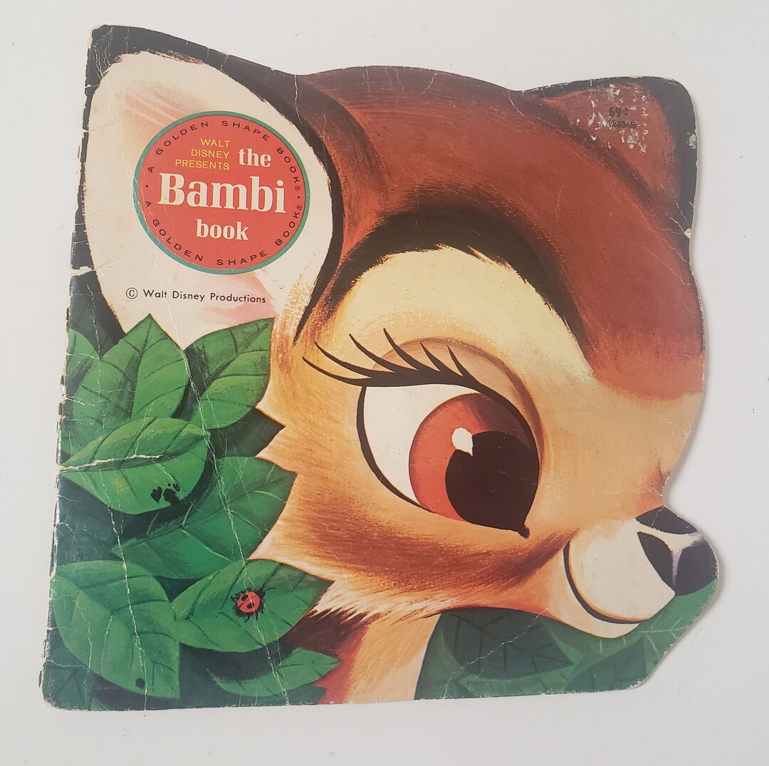 Walt Disney's the Bambi Book/vintage 1980 Golden Shape Book/baby Shower ...