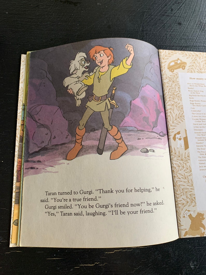 Walt Disneys the Black Cauldron: Taran Finds A Friend/ Little - Etsy