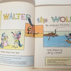 Walter the Wolf by Marjorie Weinman Sharmat/vintage 1975 Weekly Reader ...