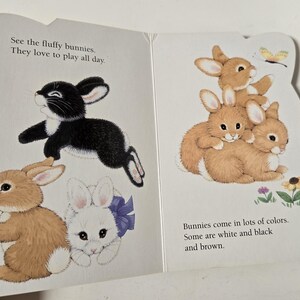 Fluffy Bunnies/vintage 1996 Creative Child Press Board Book/baby Shower ...