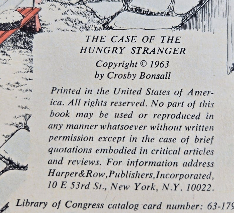 The Case of the Hungry Stranger by Crosby Bonsall/vintage 1963 an I Can ...