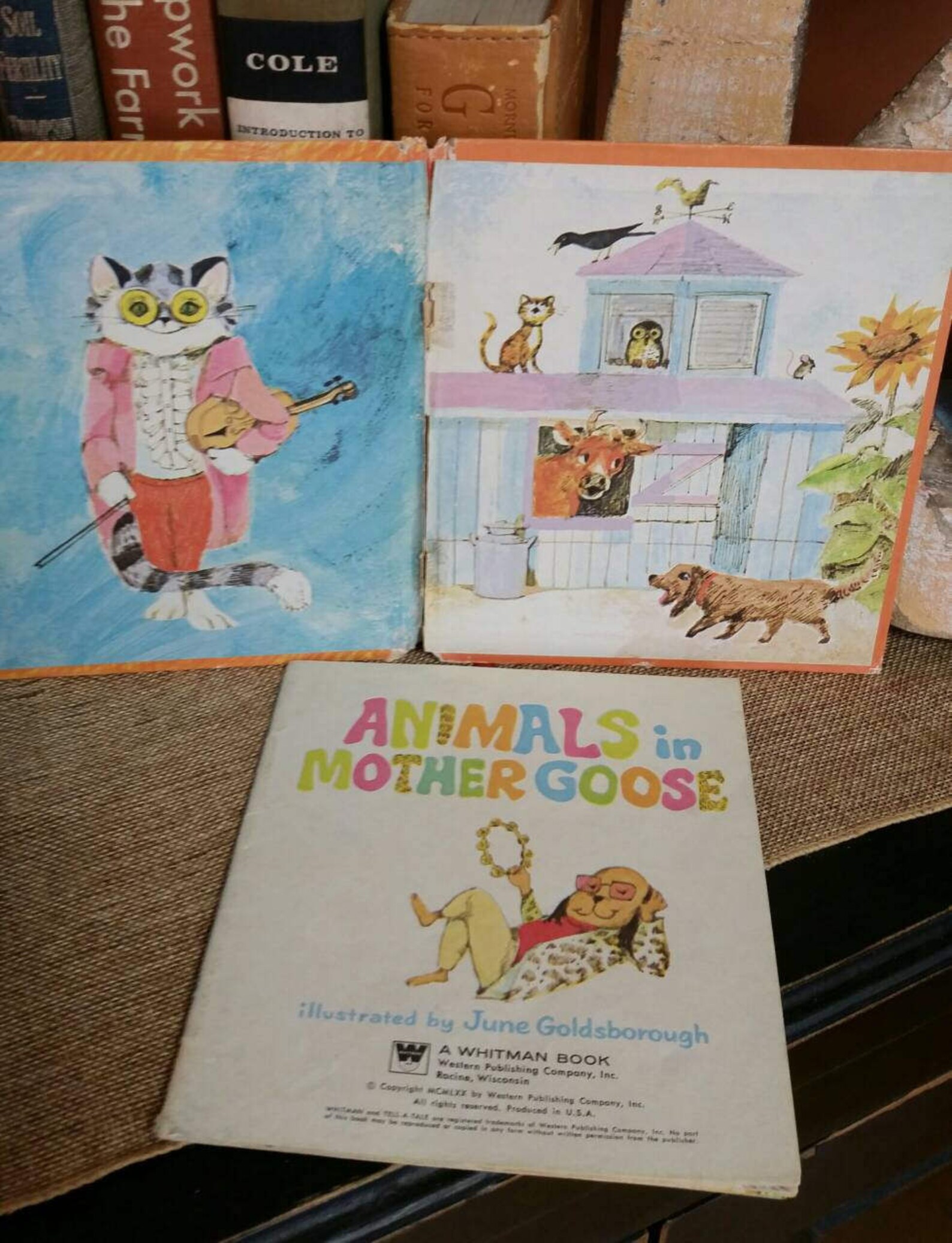 Animals in Mother Goose/vintage 1970 Whitman Tell a Tale/crafting ...