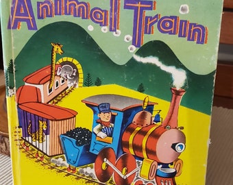 Animal Train Book - Etsy