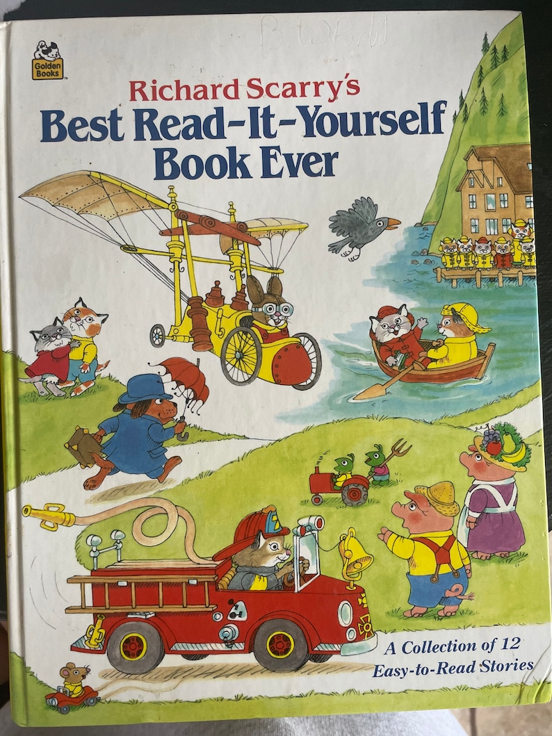 Richard Scarrys Best Read-it Yourself Book Ever Golden - Etsy