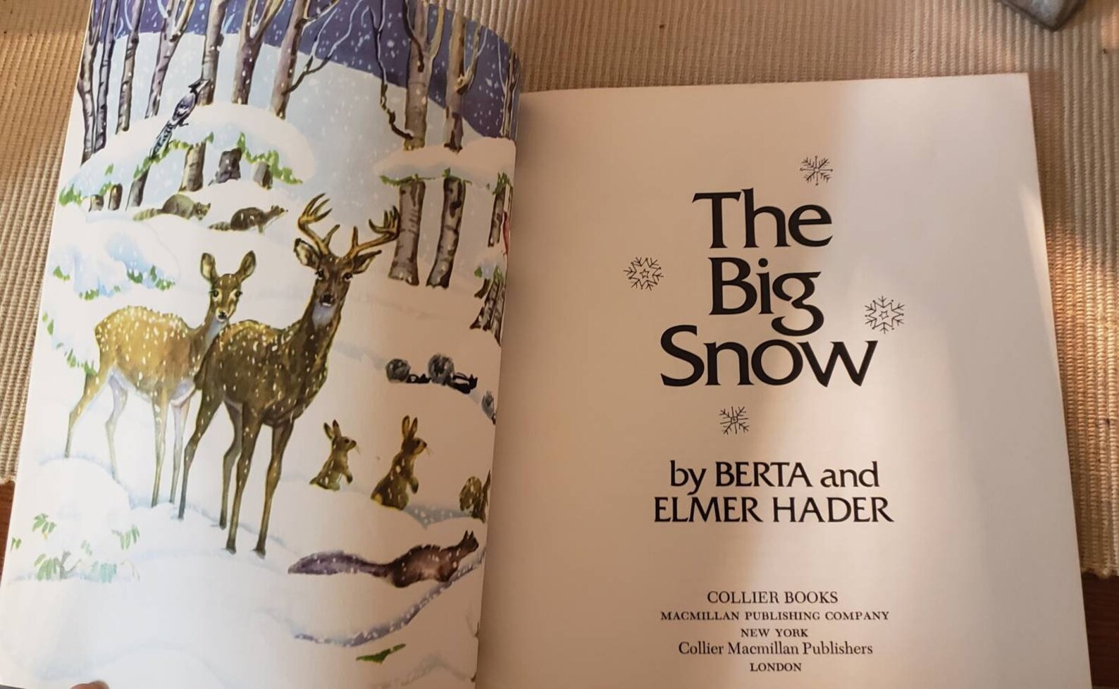The Big Snow by Berta and Elmer Hader/vintage 1976 - Etsy