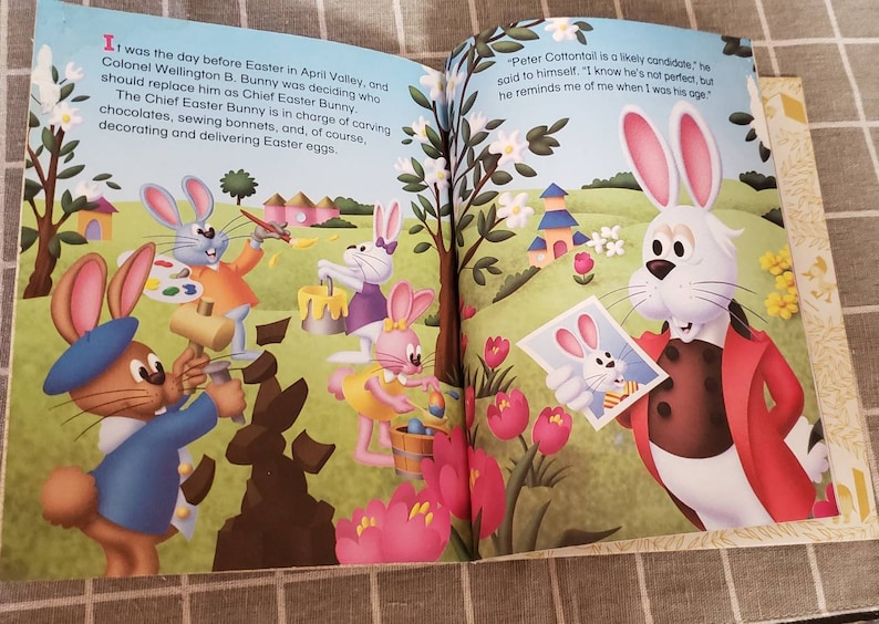 Peter Cottontail is on His Way by Andrea Posner/Vintage 2000 | Etsy