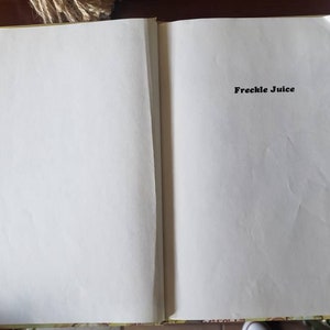 Freckle Juice by Judy Blume/vintage 1971 Weekly Reader Hardcover ...