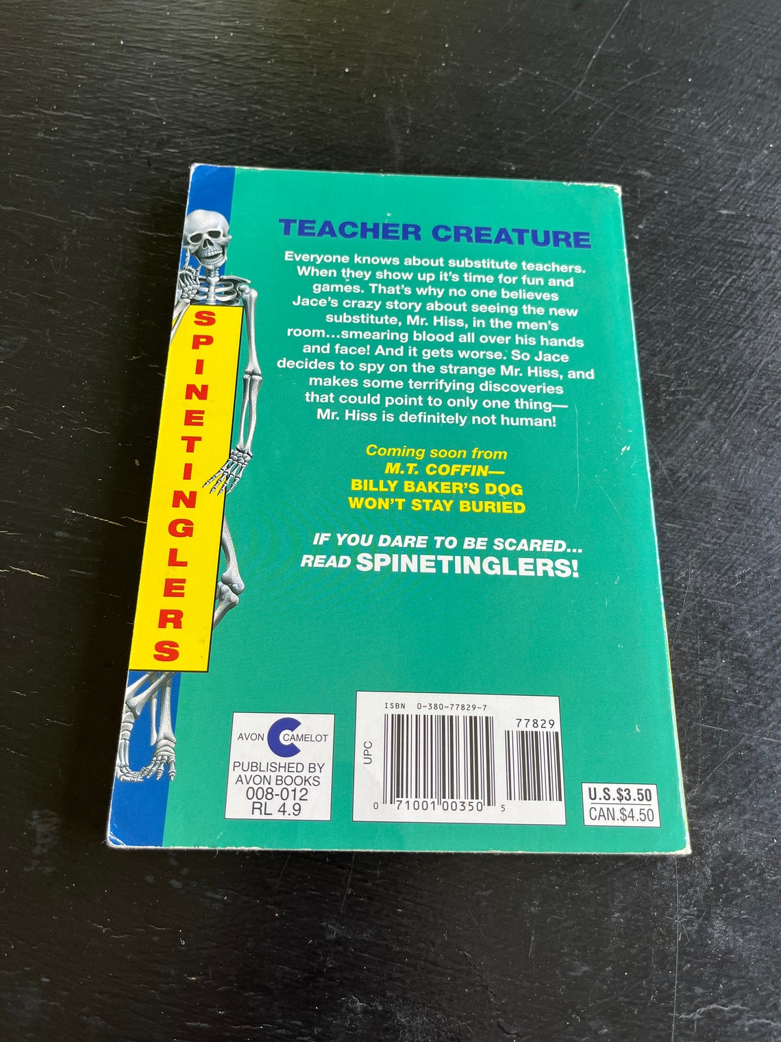 The Substitute Creature by M. T. Coffin/ Spinetinglers #1/ Paperback ...