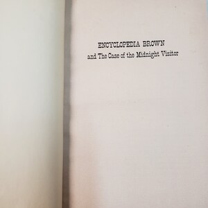 Encyclopedia Brown #13: the Case of the Midnight Visitor by Donald J ...