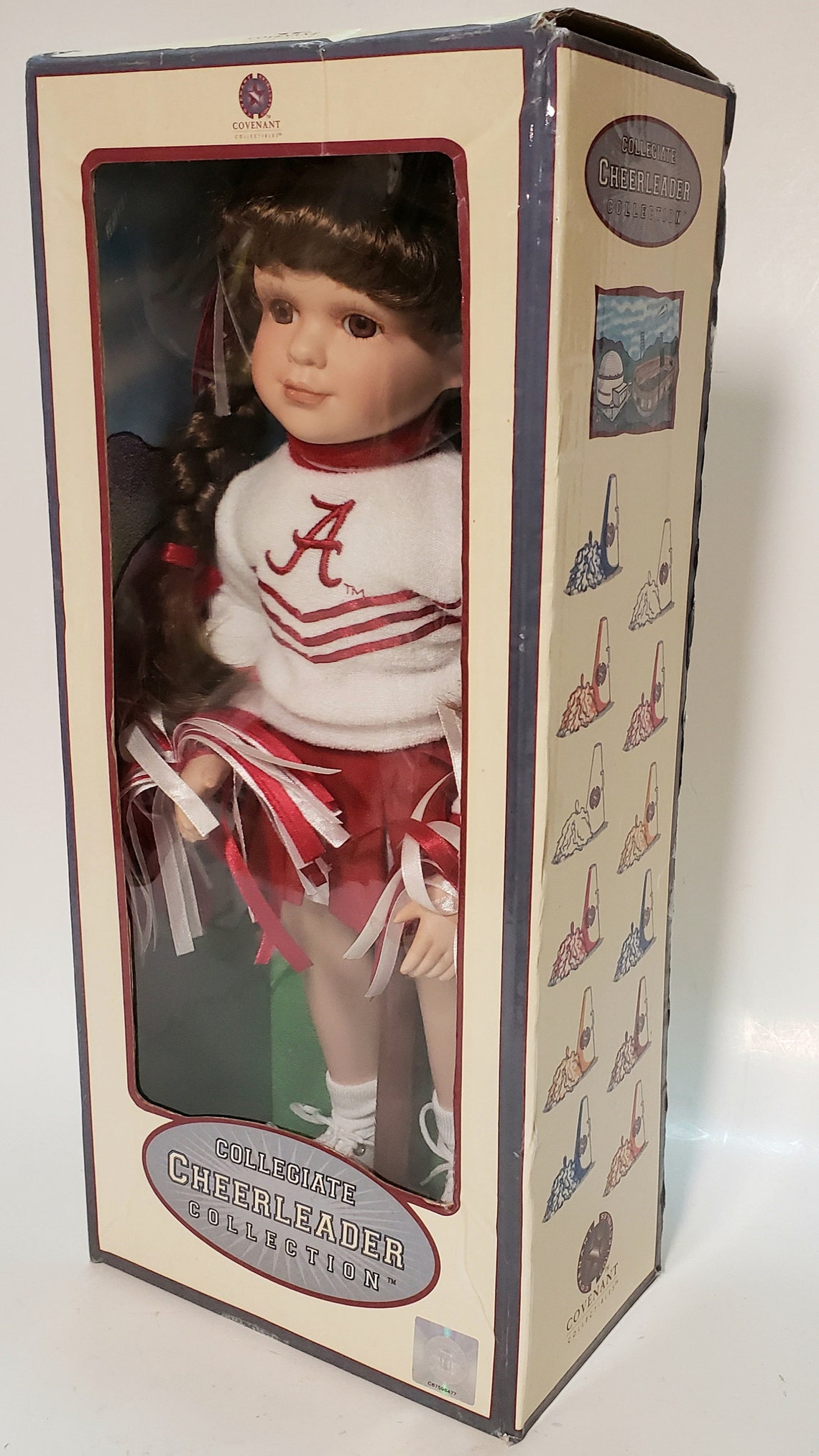Alabama Crimson Tide Cheerleader Porcelain Doll/vintage 1990s Covenant ...