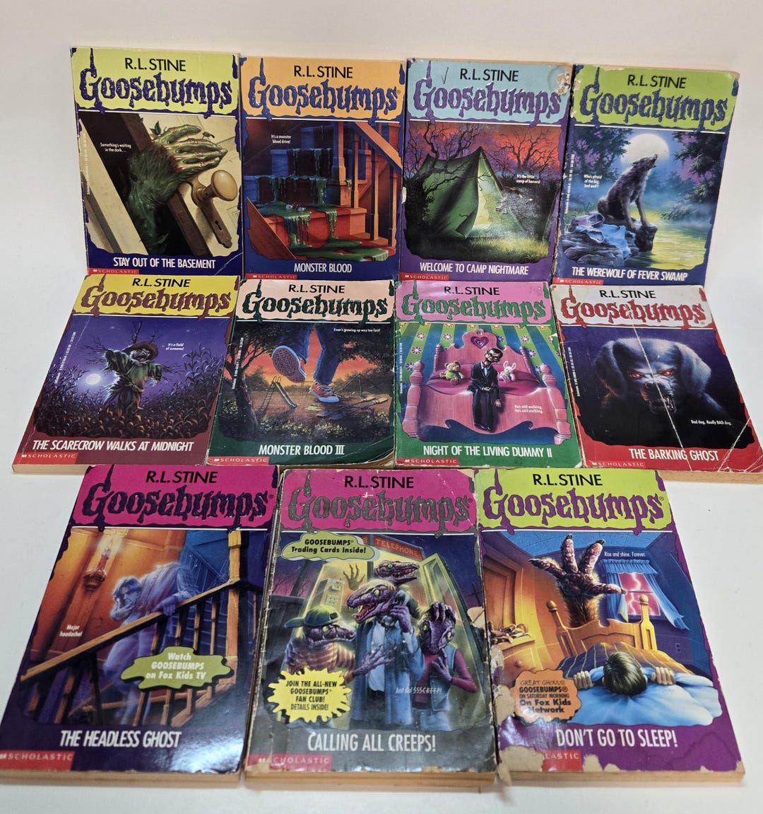 Goosebumps by R.L. Stine Lot of 11 Paperback Books/vintage 1990s ...