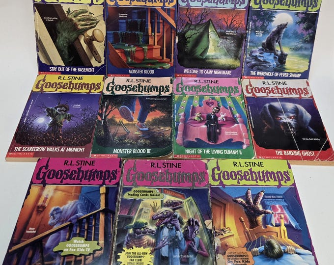 Goosebumps by R.L. Stine Lot of 11 Paperback Books/vintage 1990s ...