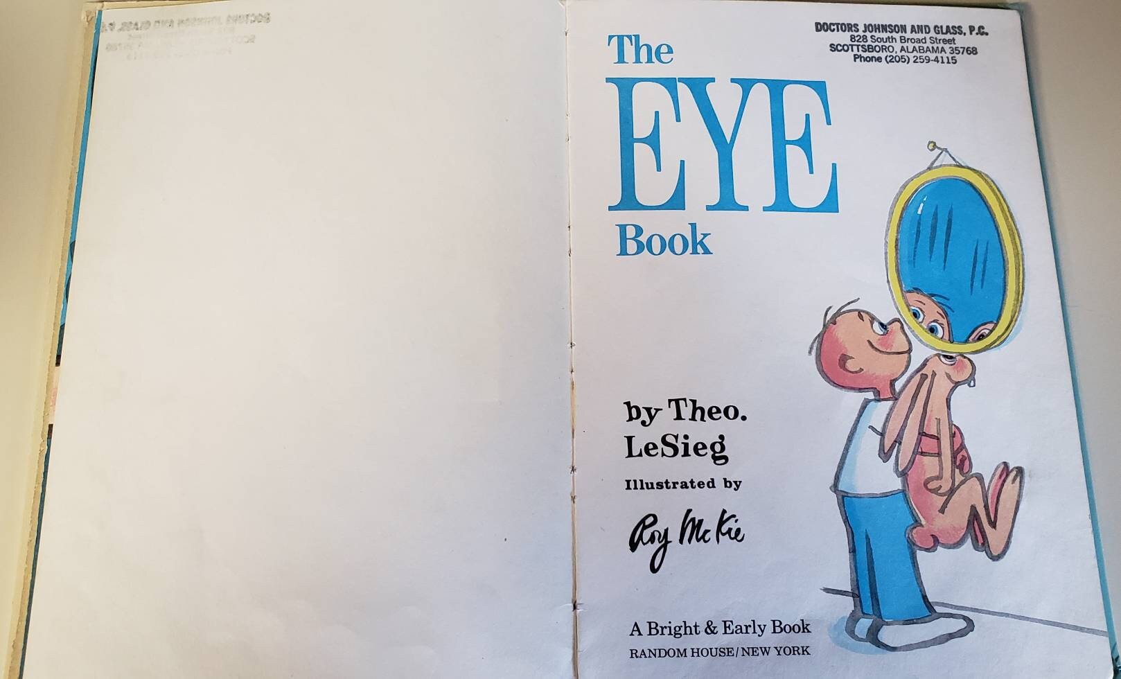 The Eye Book by Theo Leseig/illustrated by Roy Mckie/vintage | Etsy