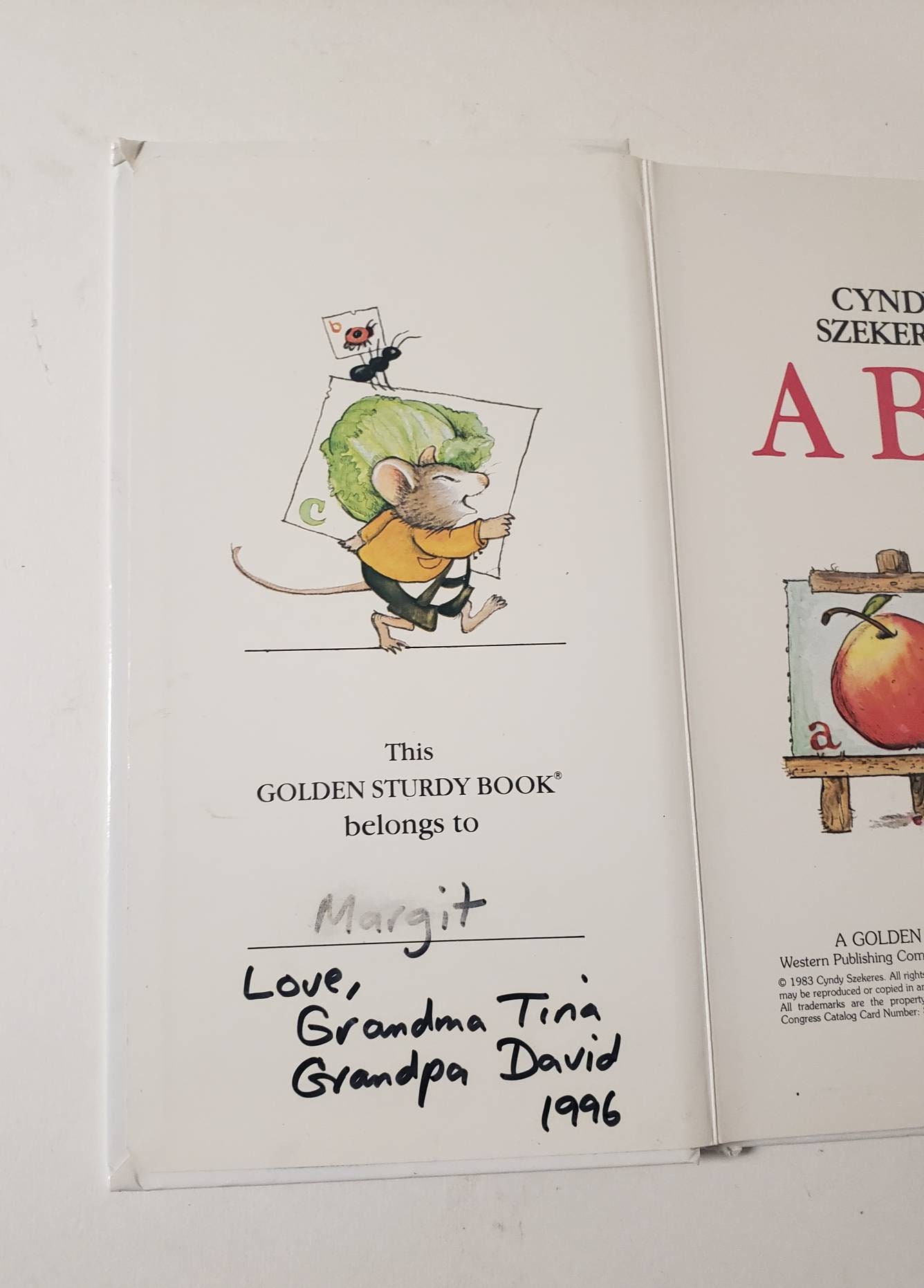 Cyndy Szekeres ABC/ Golden Sturdy Board Book/ Vintage 1983/ - Etsy