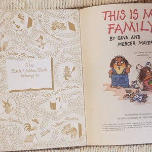 This is My Family by Gina and Mercer Mayer/vintage 1992 Little - Etsy