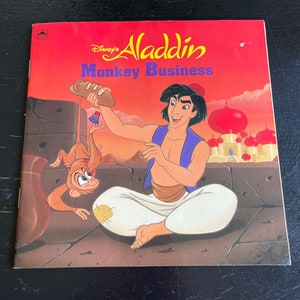 Disney’s Aladdin: Monkey Business/ Golden Look Look Book/ Vintage 1993 ...