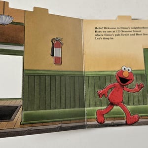 Elmo's Neighborhood-123 Sesame Street by Susan Hood/vintage 1998 Board ...