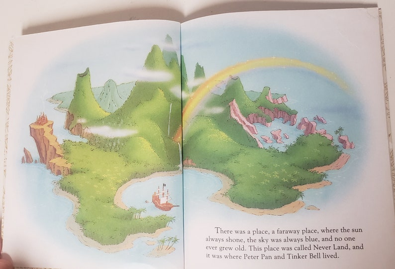 Walt Disney’s Peter Pan/vintage 1989 Little Golden Book Children’s Book ...