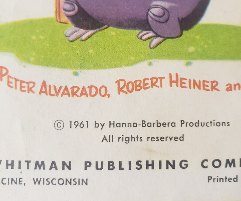 The Flintstones and Dino by Kay Rausch Patrinos/vintage 1961 Whitman ...