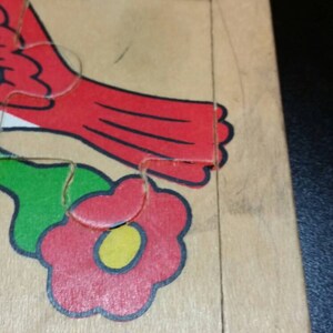 Wooden Puzzle "red Bird"/preschool Frame Tray Jigsaw Puzzle/12 Piece ...