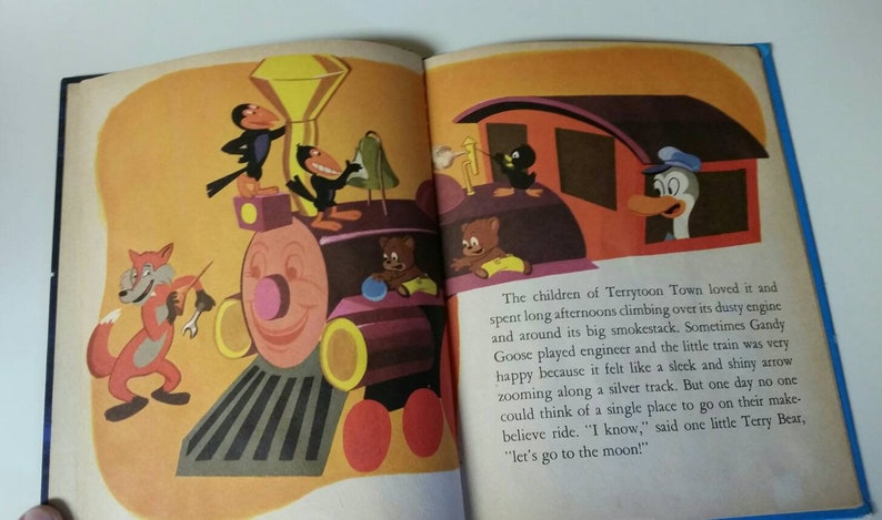 The Terrytoon Space Train/vintage 1958 Wonder Bookd/nursery/baby Shower ...