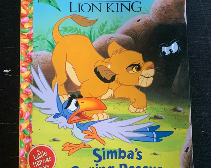 Simbas Daring Rescue/ Disneys the Lion King/ Jelly Bean Book/ Vintage ...